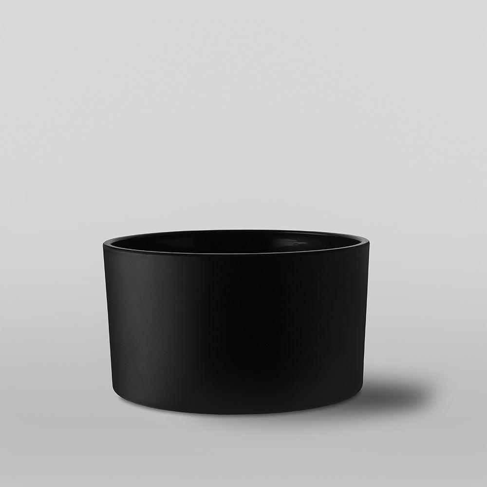 50cl (17.5oz) Externally Black Matt Candle Glass Bowl for Candle Maker ...